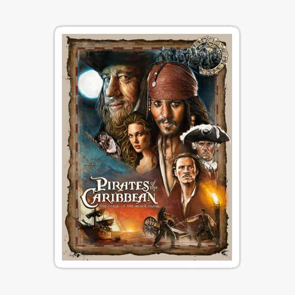 "Pirates Of The Caribbean" Sticker for Sale by viviran | Redbubble