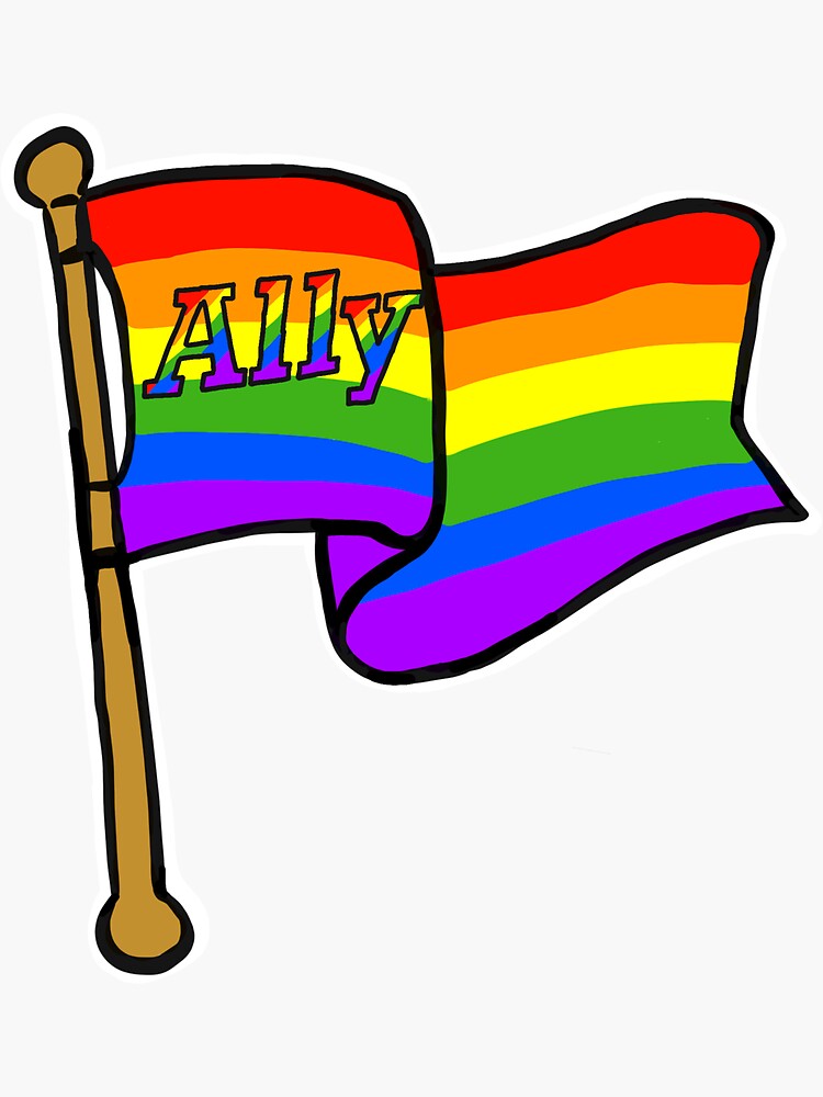 "Ally Pride Allyship Flag " Sticker for Sale by rheesarose | Redbubble