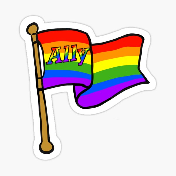 "Ally Pride Allyship Flag " Sticker for Sale by rheesarose | Redbubble