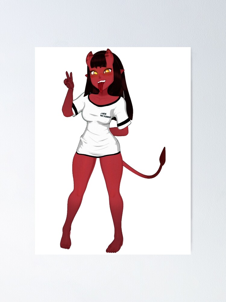 "Meru The Succubus cute girl Sticker" Poster for Sale by HalieCloset ...