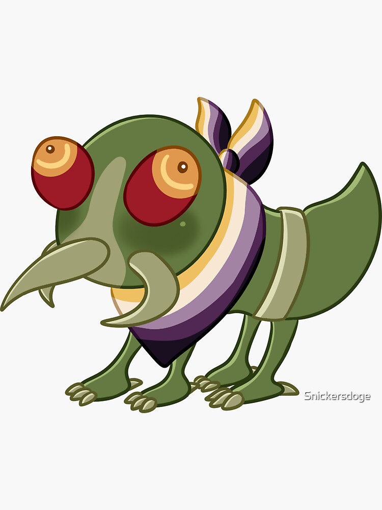 Pegatina «Nixie the Nix-Hound Orgullo no binario» de Snickersdoge ...