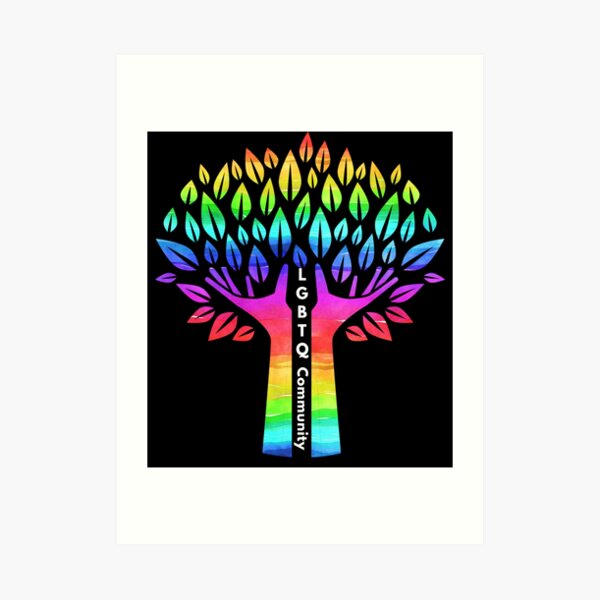 "A TREE IN LGBTQ RAINBOW COLOURS, LGBTQ COMMUNITY. LGBTQ THEME." Art ...