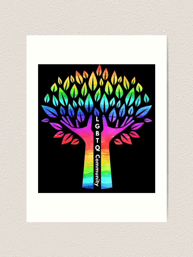 "A TREE IN LGBTQ RAINBOW COLOURS, LGBTQ COMMUNITY. LGBTQ THEME." Art ...