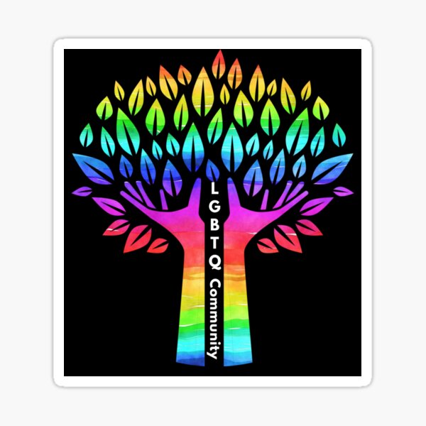 "A TREE IN LGBTQ RAINBOW COLOURS, LGBTQ COMMUNITY. LGBTQ THEME ...