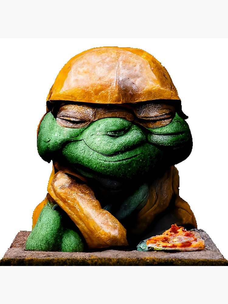 "Teenage Mutant Pizza Turtle" Poster for Sale by MadmannersAIart ...