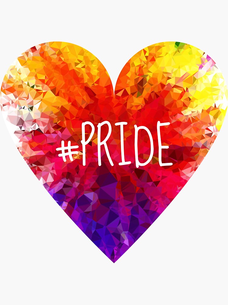 "Rainbow Pride Heart | LGBTQ Pride Month" Sticker for Sale by ...