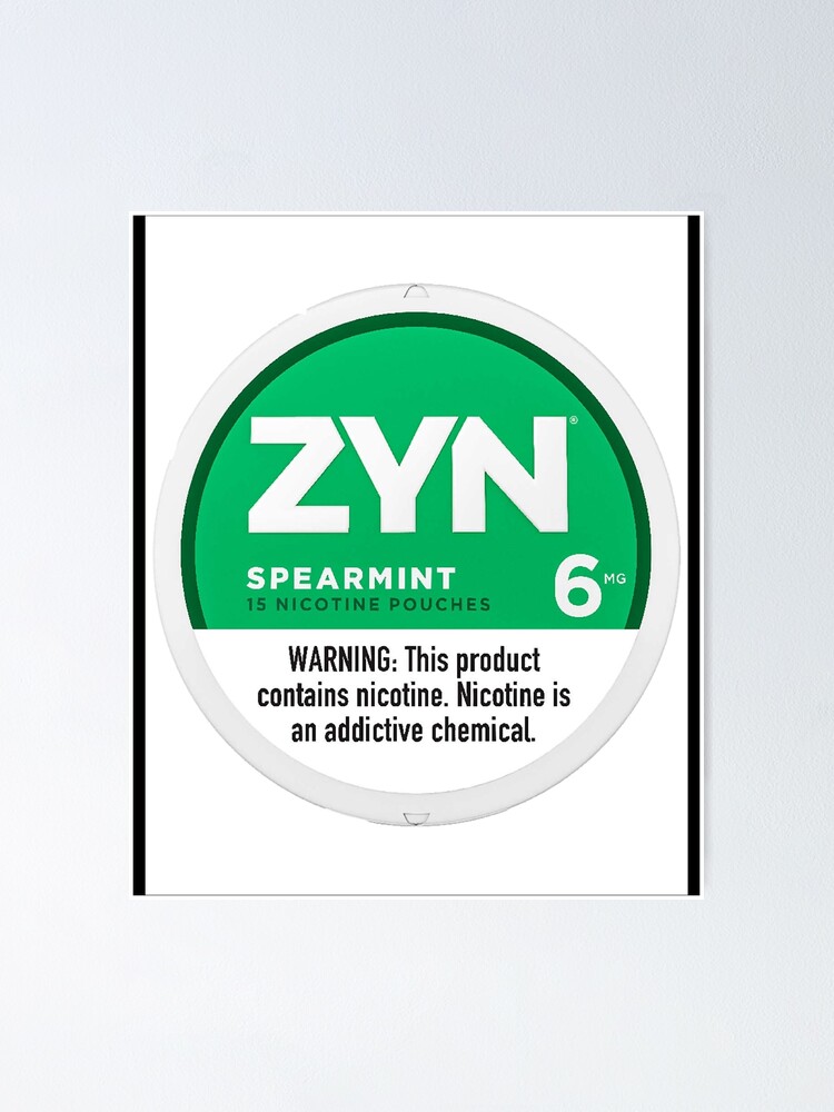"Zyn Spearmint 15 Nicotine Pouches" Poster for Sale by DONALDDALRYMPLE ...