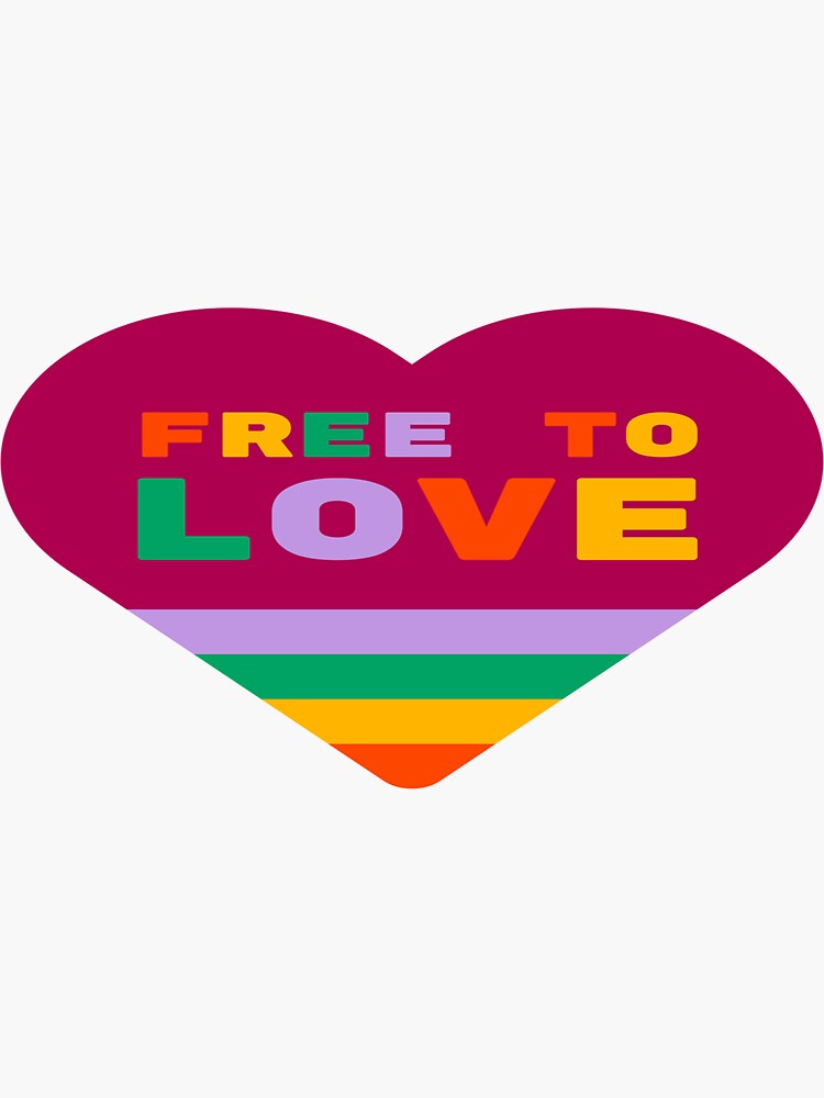 "pride allyship lgbtq free to love" Sticker by eshangisingh | Redbubble