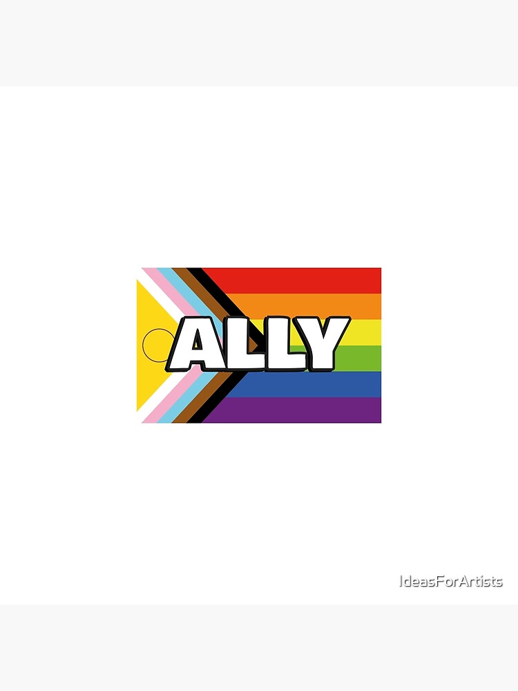 "Pride Ally - Pride Allyship Inclusive Pride Progress Flag" Poster for ...