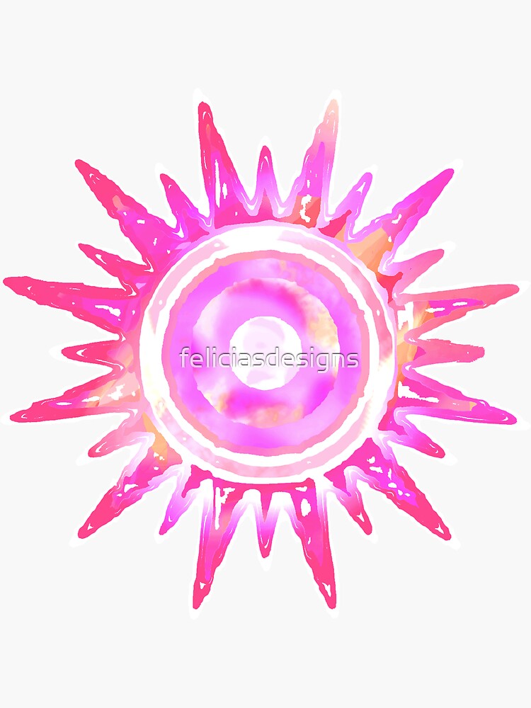 "Pink Sunshine" Sticker for Sale by feliciasdesigns | Redbubble