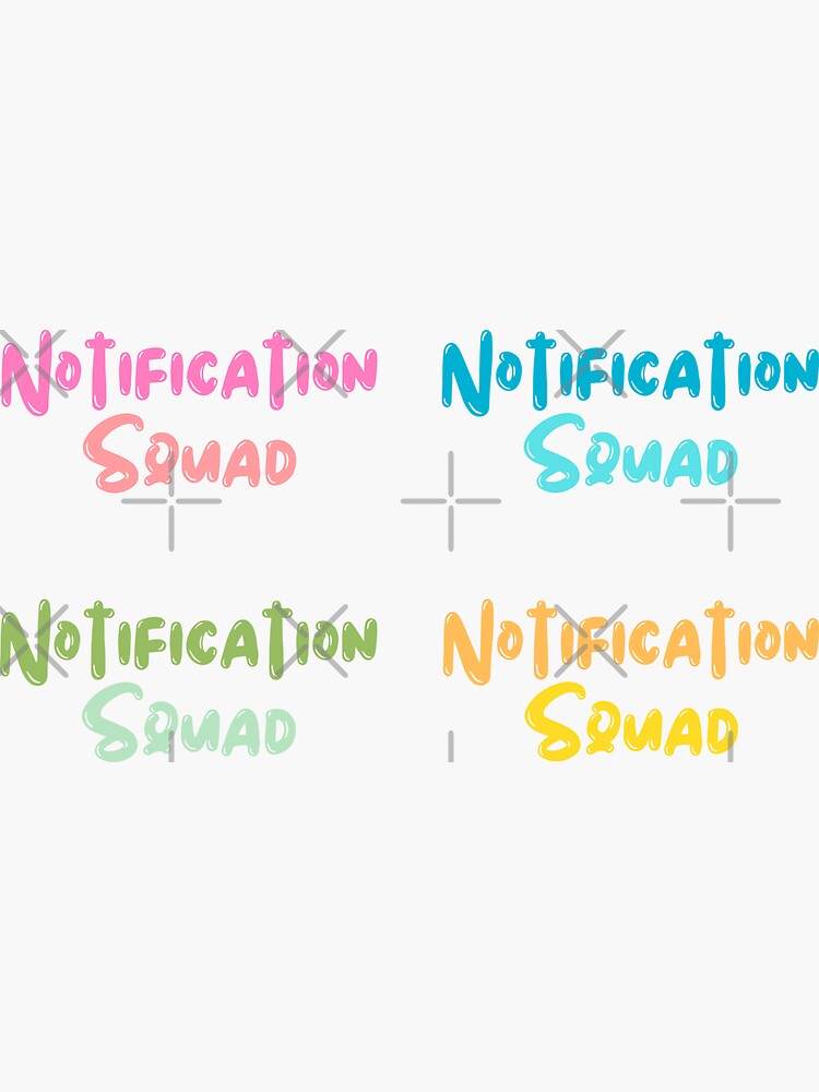 "Notification Squad Pack" Sticker for Sale by BeakHouse | Redbubble