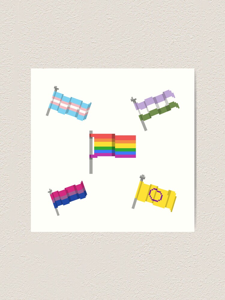 "LGBT, TRANSGENDER, QUEER GENDER, BISEXUAL AND INTERSEX FLAG" Art Print ...
