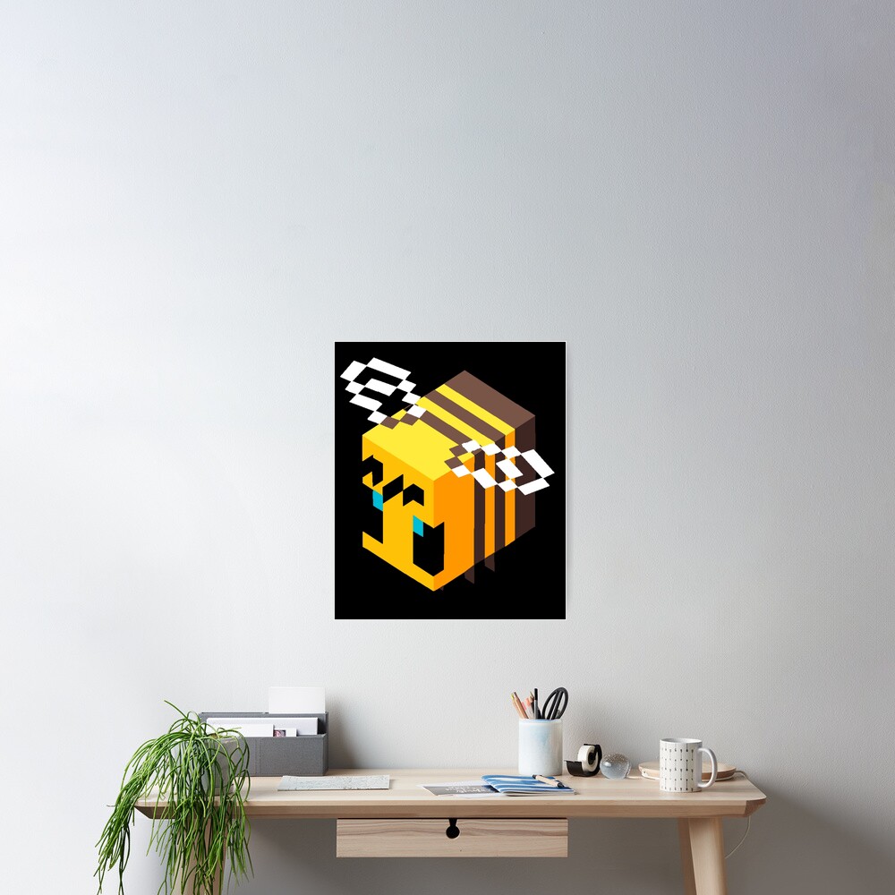 Póster «pixel art minecraft abeja» de Fineshopify | Redbubble