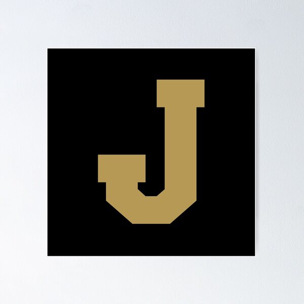 "Alphabet, Gold J, Sports letter J" Poster for Sale by TheCultStuff | Redbubble