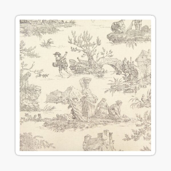 "Vintage Canvas of Jouy" Sticker for Sale by ghjura | Redbubble