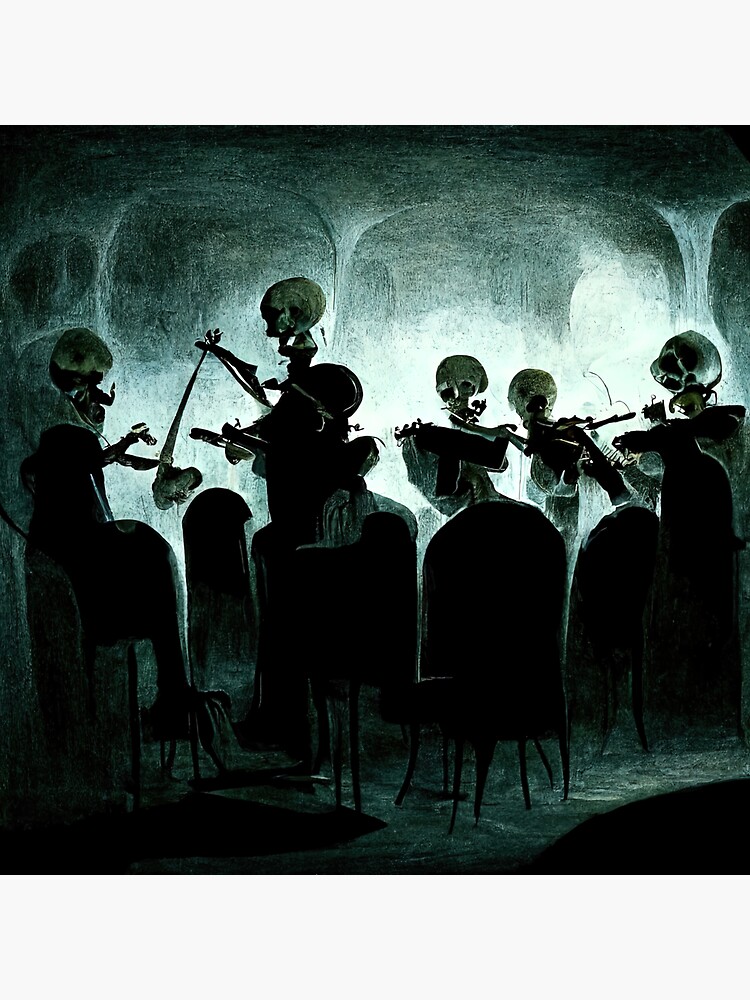 "The Skeleton Orchestra" Sticker for Sale by ErianAndre | Redbubble