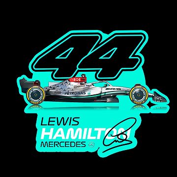 "F1 Lewis Hamilton 44" Sticker for Sale by Designhood82 | Redbubble