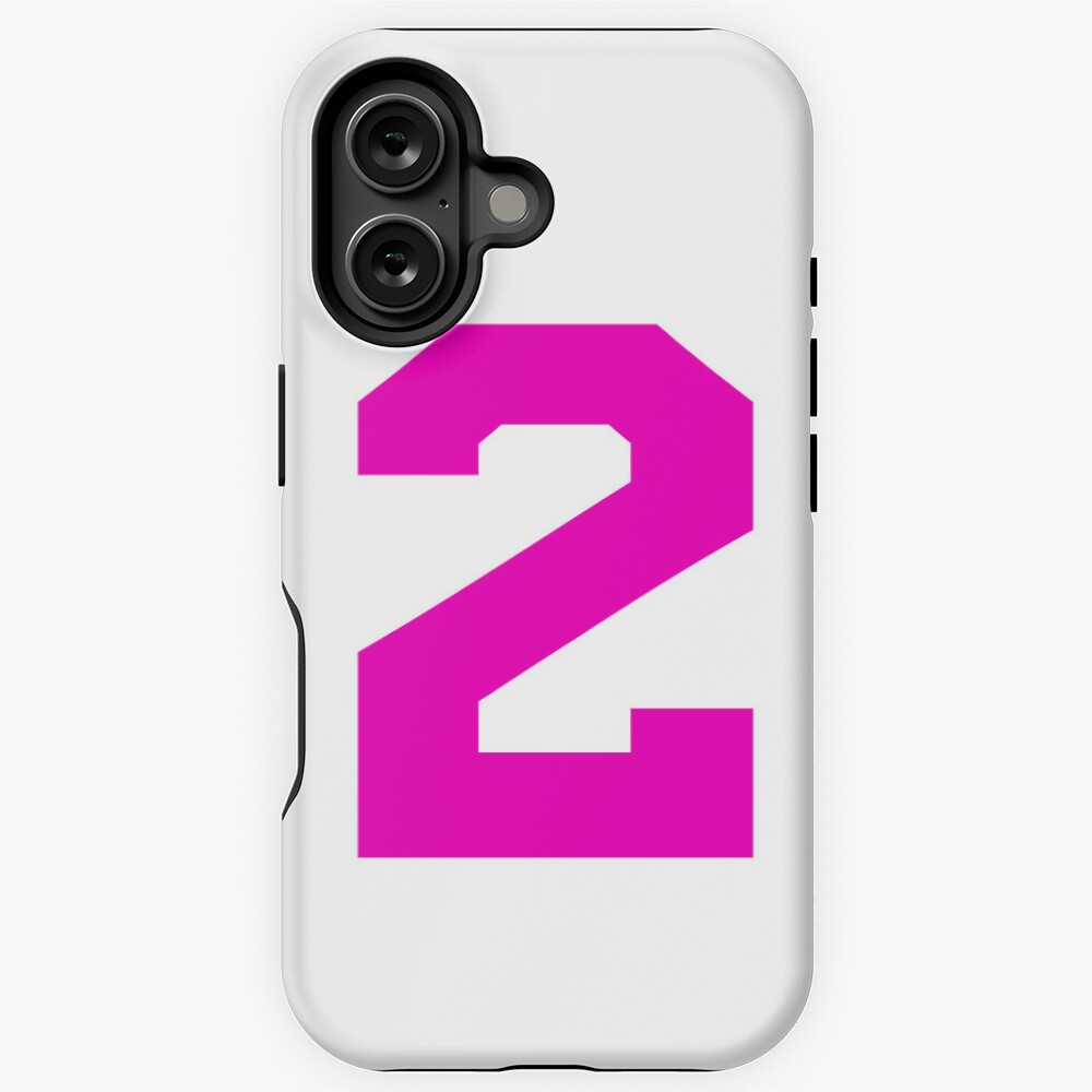 "Number 2, Pink two, Sports number 2" Sticker for Sale by TheCultStuff ...