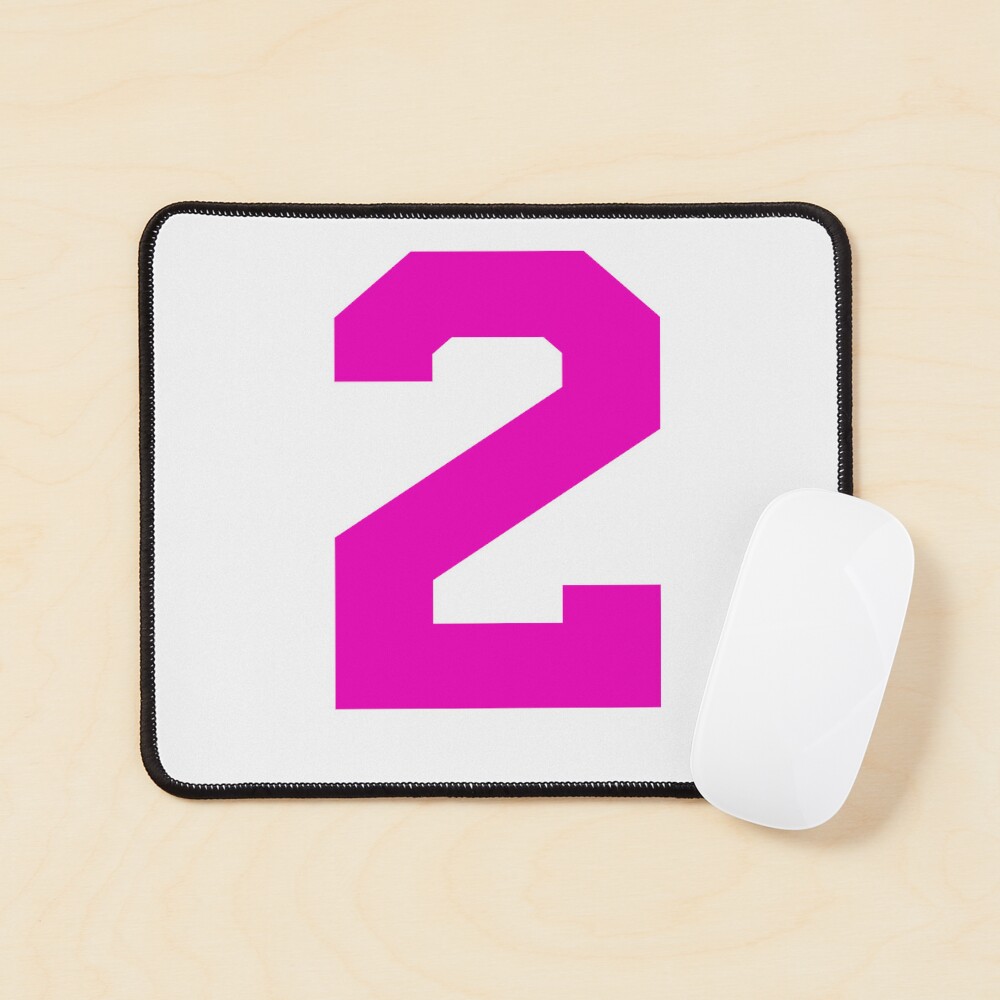 "Number 2, Pink two, Sports number 2" Sticker for Sale by TheCultStuff ...