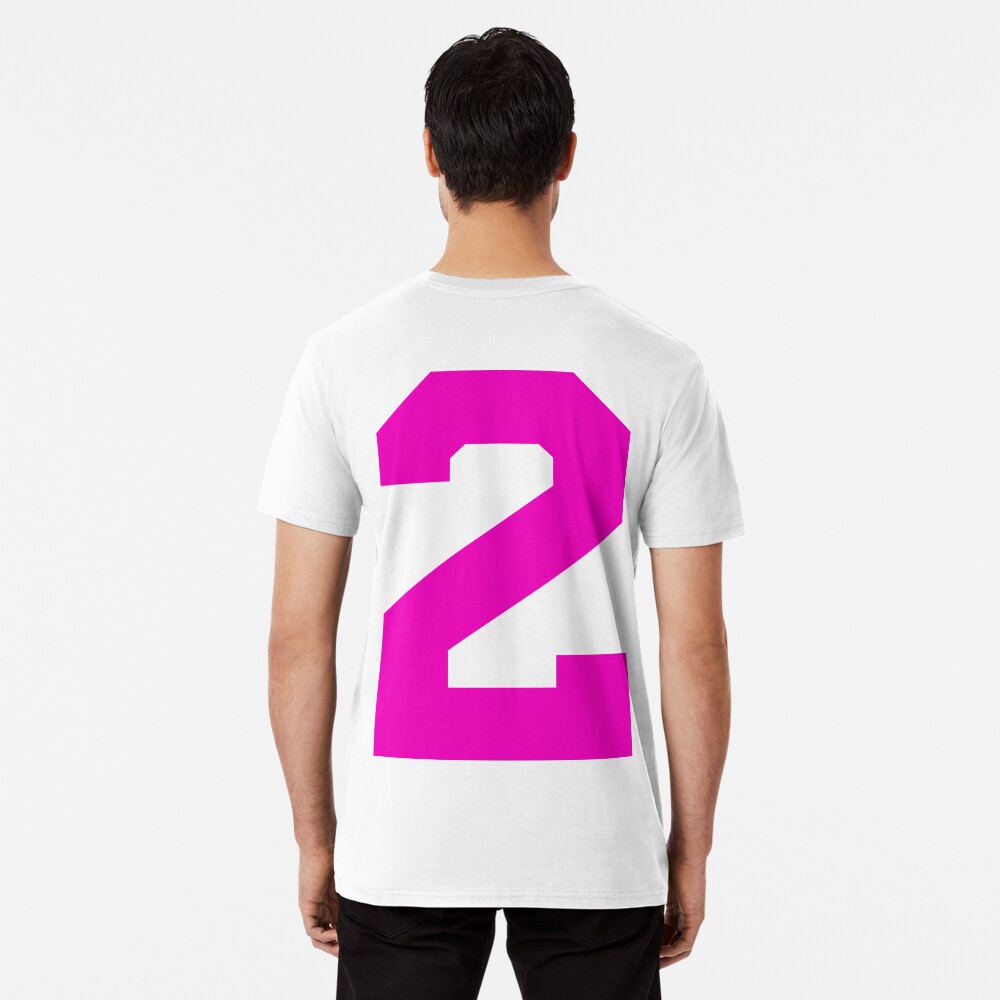 "Number 2, Pink two, Sports number 2" Sticker for Sale by TheCultStuff ...