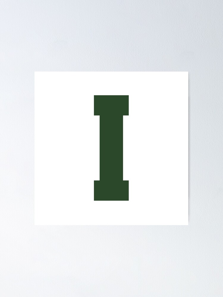 "Alphabet, Green I, Sports letter I" Poster for Sale by TheCultStuff ...