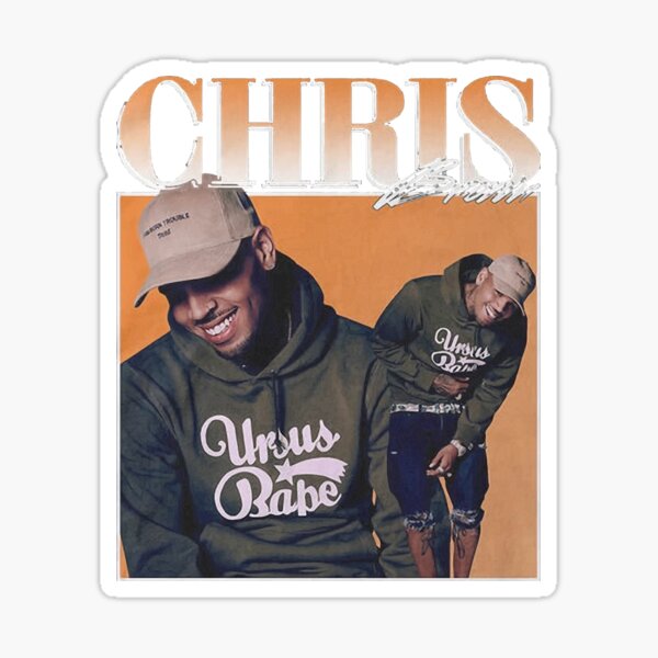 "Chris Brown, 90's, Vintage, Unisex, Black Tshirt" Sticker for Sale by ...