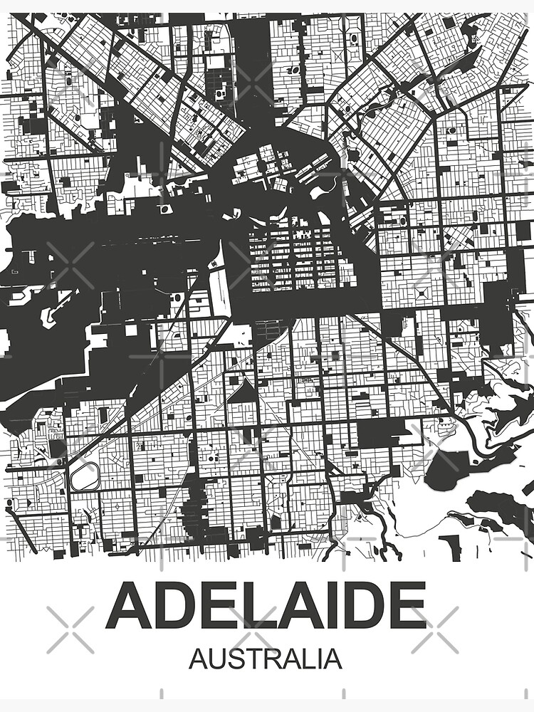 "Adelaide Map Art Black white Australia" Poster for Sale by EpicMaps ...