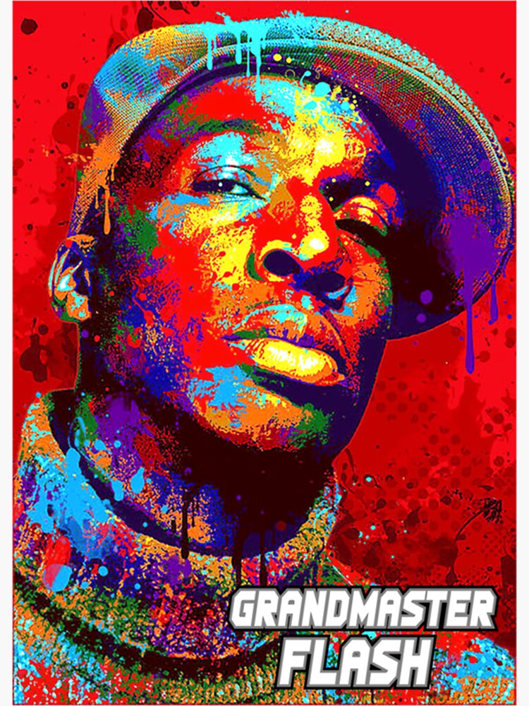 "Best Selling The Vintage Grandmaster Flash Picture Singer" Sticker for ...