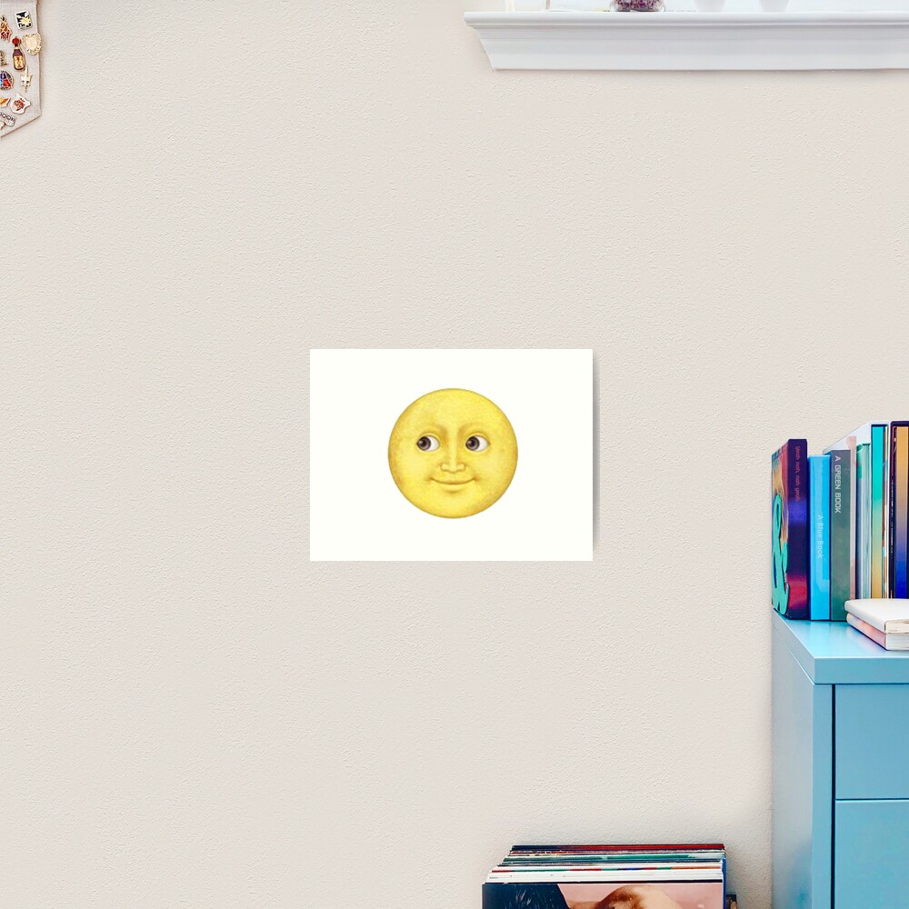 "Yellow Moon Face Emoji" Art Print for Sale by DennisNewsome | Redbubble