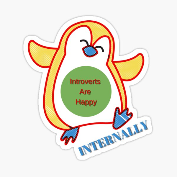 "Happy Penguin Dancing for Introverts" Sticker for Sale by BeJove ...