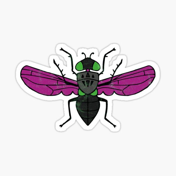 "Ornament with fly" Sticker for Sale by MuteEcho | Redbubble
