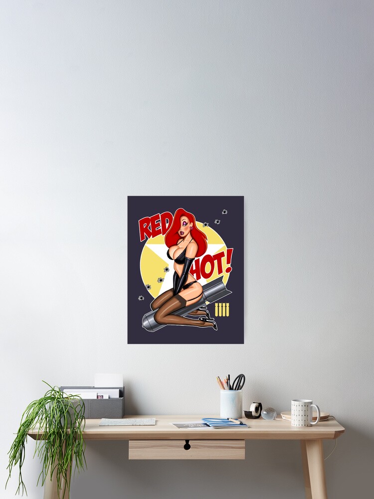 "Red Hot Nose Art Jessica Rabbit 17 T Best Women 90s Retro Unique Best ...