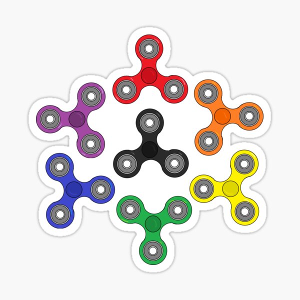 "Fidget Spinners" Sticker for Sale by Riccivela | Redbubble