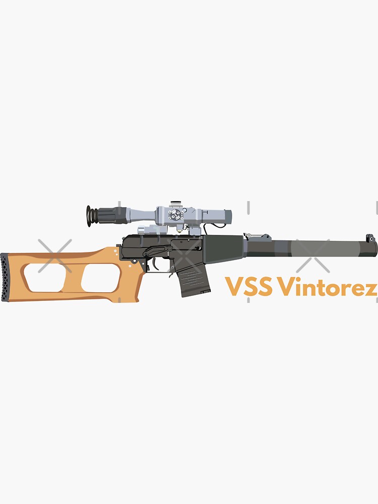 "VSS Vintorez Soviet Special Sniper Rifle" Sticker for Sale by ...