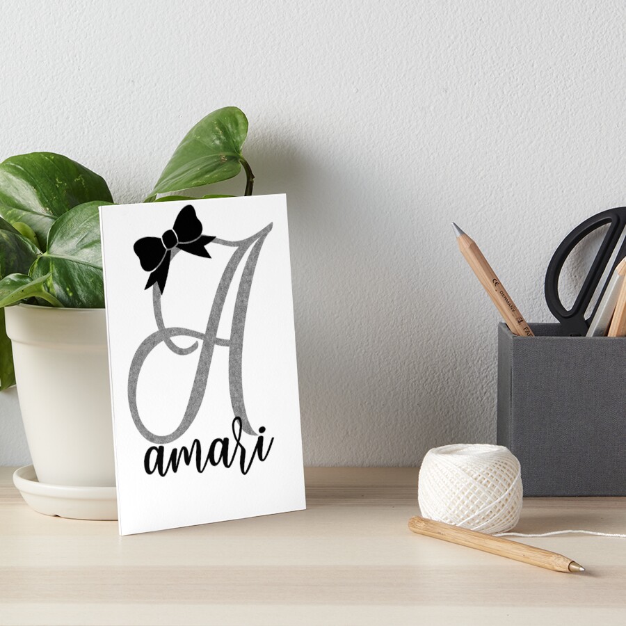 "Amari girl kids woman daughter" Art Board Print for Sale by ...