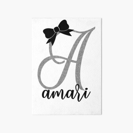 "Amari girl kids woman daughter" Art Board Print for Sale by ...