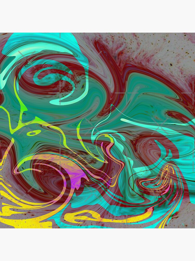 "Acid Puddle original artwork" Sticker for Sale by Cultour | Redbubble