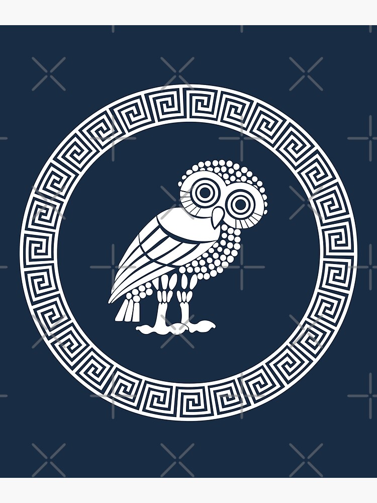 Póster for Sale con la obra «Búho de Atenea» de archaeologyart | Redbubble