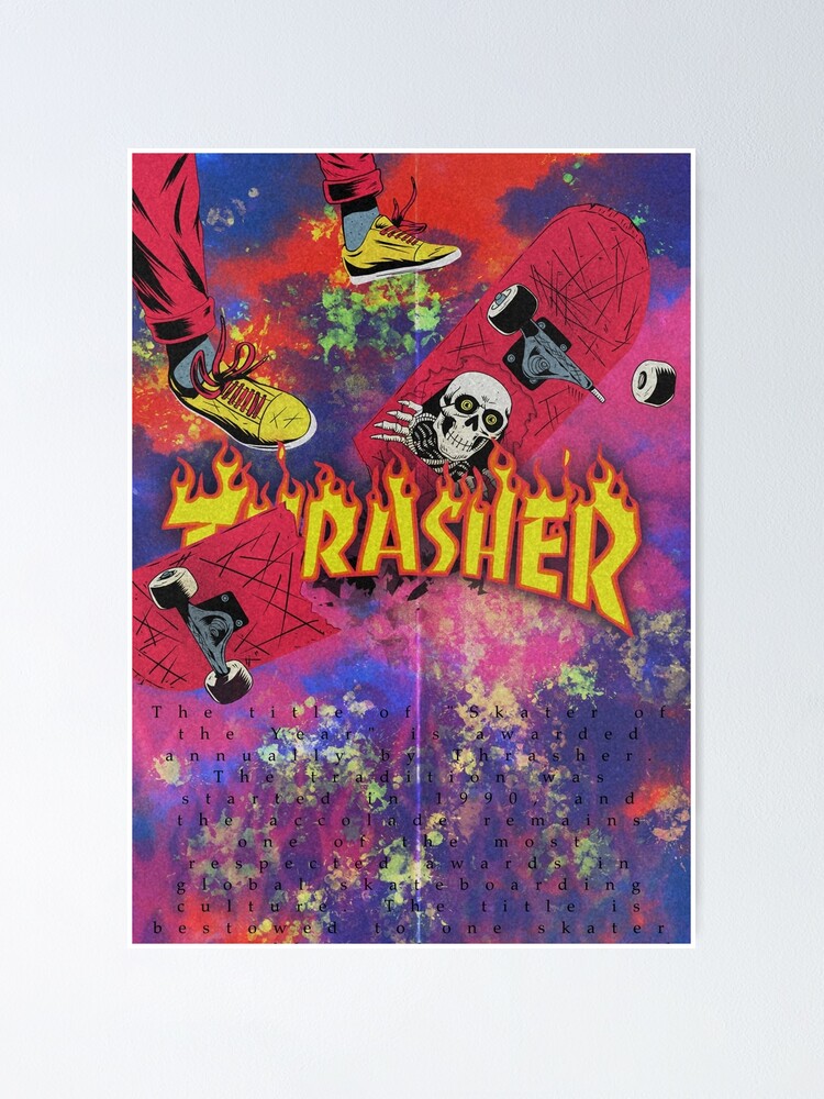 "Trasher skateboard team printable artwork" Poster for Sale by DeSanto ...