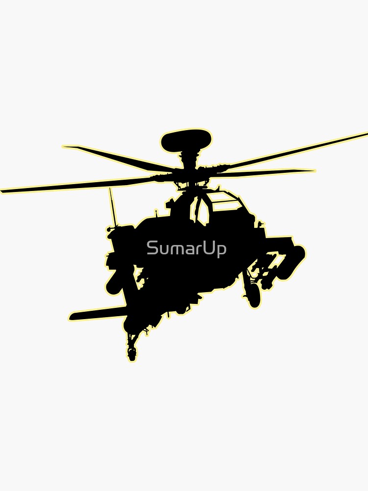 "Helicopter In The Sun - Color 03" Sticker for Sale by SumarUp | Redbubble