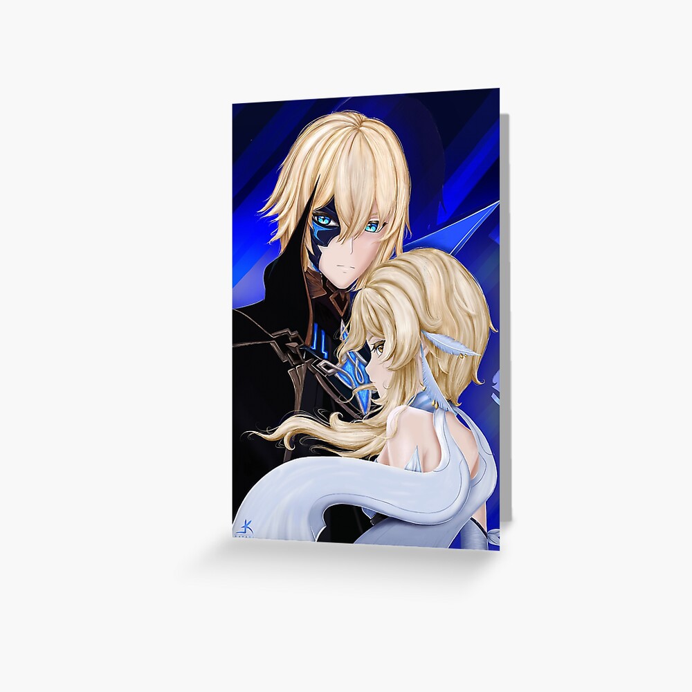 "Dainsleif and Lumine - Genshin Impact" Greeting Card by Katzui | Redbubble