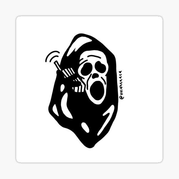 "scream icon " Sticker for Sale by cyberrhaunt | Redbubble