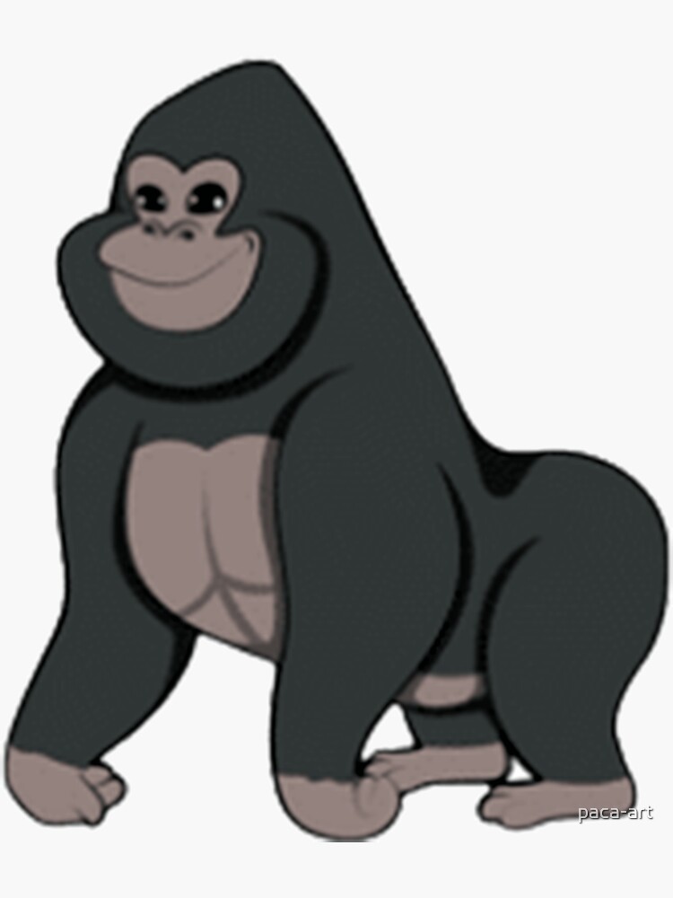 "happy gorilla watch in the future" Sticker for Sale by paca-art ...