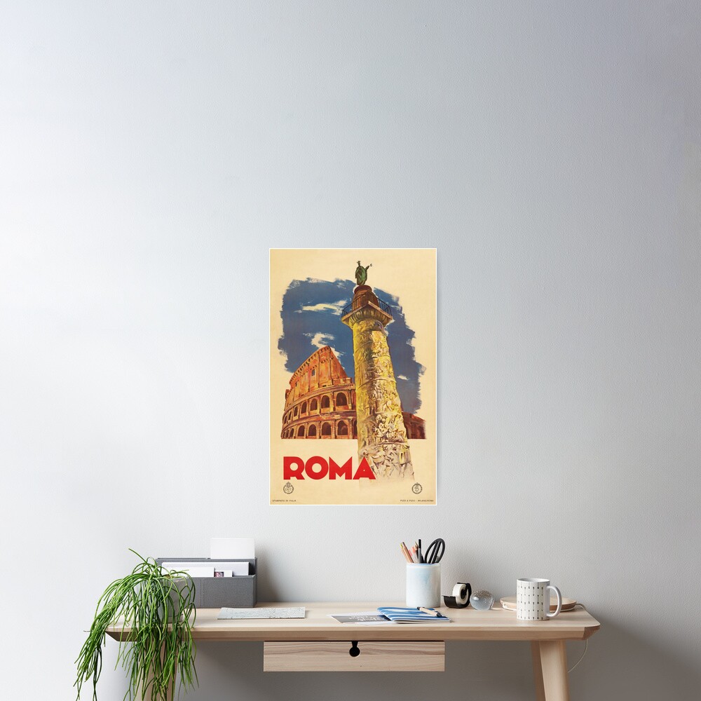"ROMA Rome Metropolitan City of ITALY Colosseum ENIT Vintage Travel ...