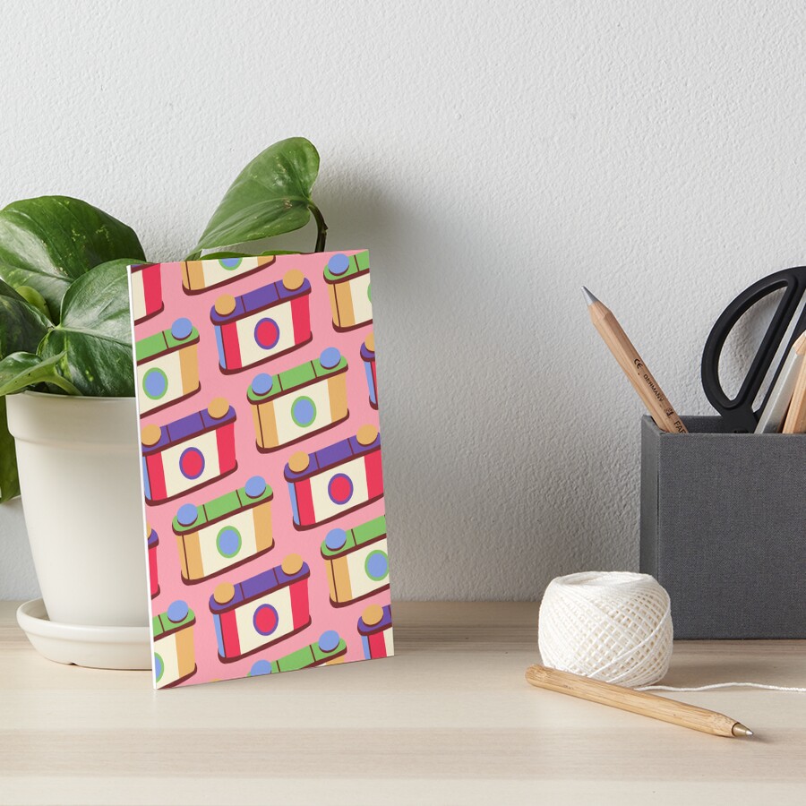 "Retro Pinhole Camera Pattern - Spring Seasonal Color Palette" Art ...
