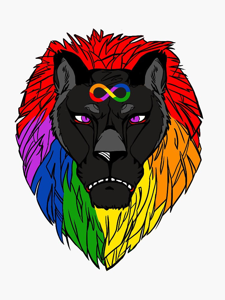 "Autistic pride lion" Sticker for Sale by TomSwifty | Redbubble