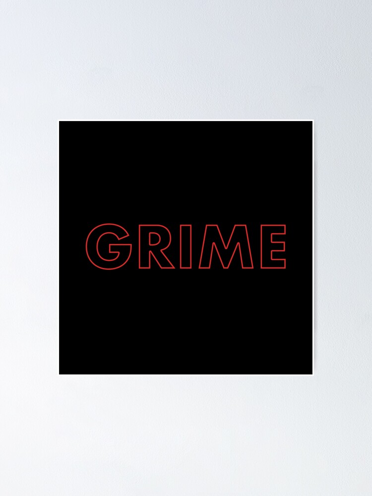 "Grime - Red Tour Letters" Poster by lukassfr | Redbubble