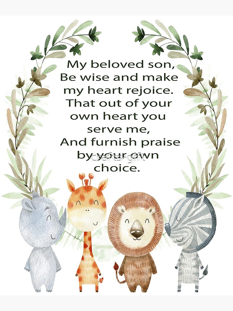 ""Be Wise, My Son" Spiral Notebook" Poster for Sale by crafts-gift ...