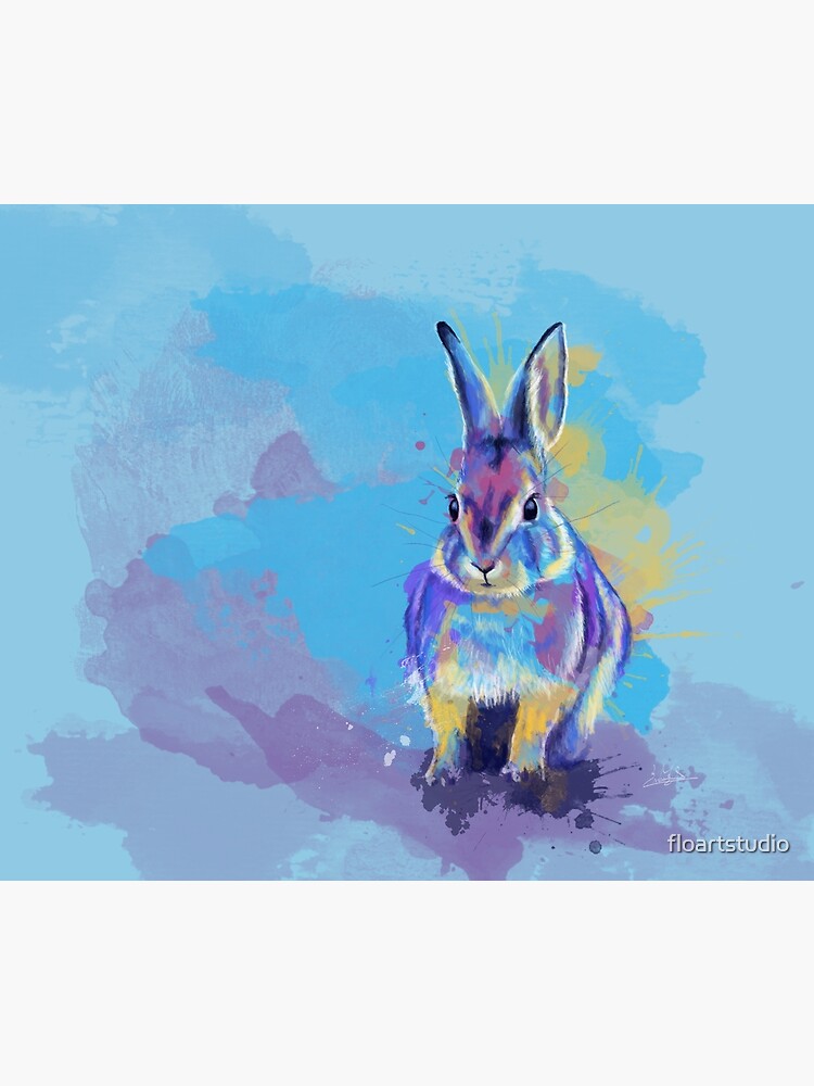 "Bunny Dream - bunny rabbit painting, cute animal painting, rabbit ...