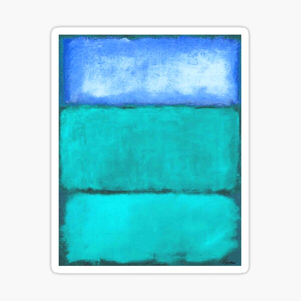 "Turquoise Bue Painting by Mark Rothko 1903 " Sticker for Sale by ...